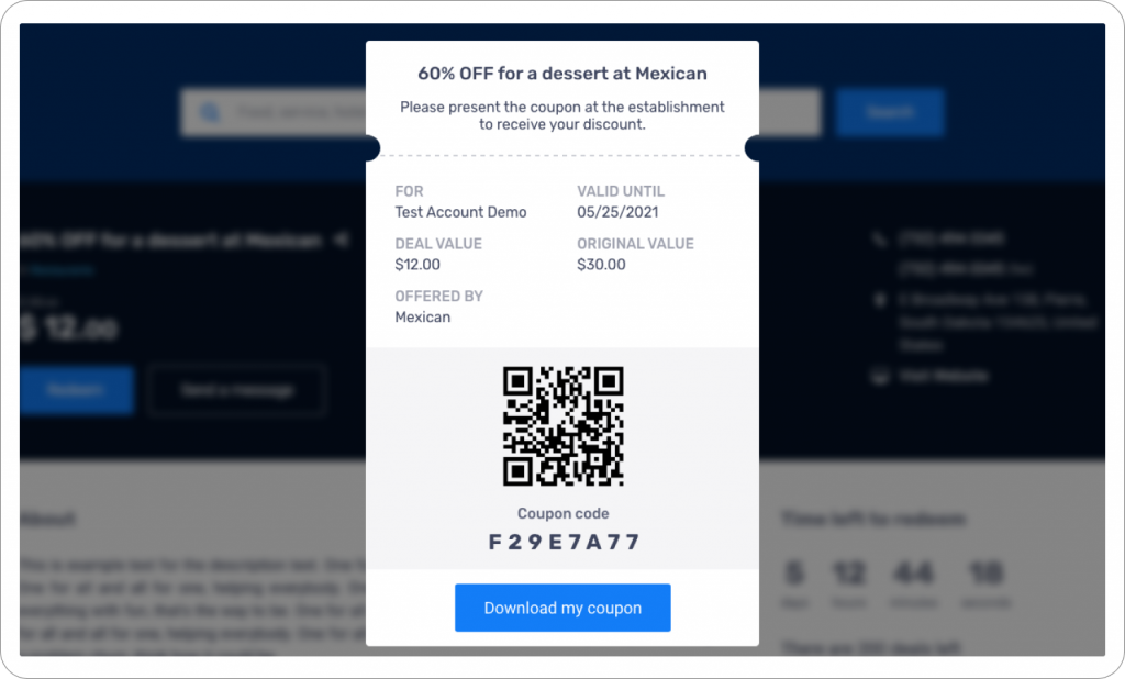 Deal-redeem-pop-up-QR-Code - eDirectory BlogeDirectory Blog