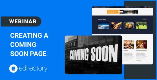 Webinar: Creating a Coming Soon Page for your Online Directory Website ...
